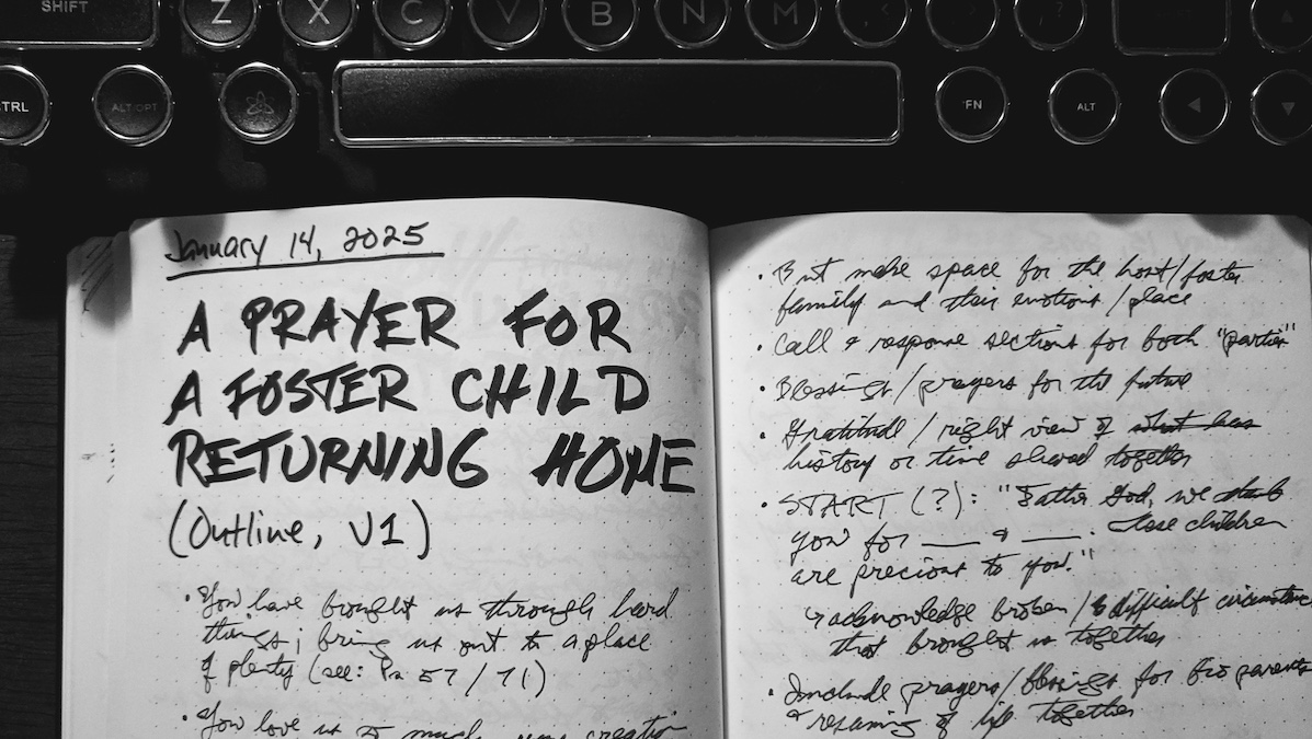 A liturgy for when a foster child returns home - Trevor Sides